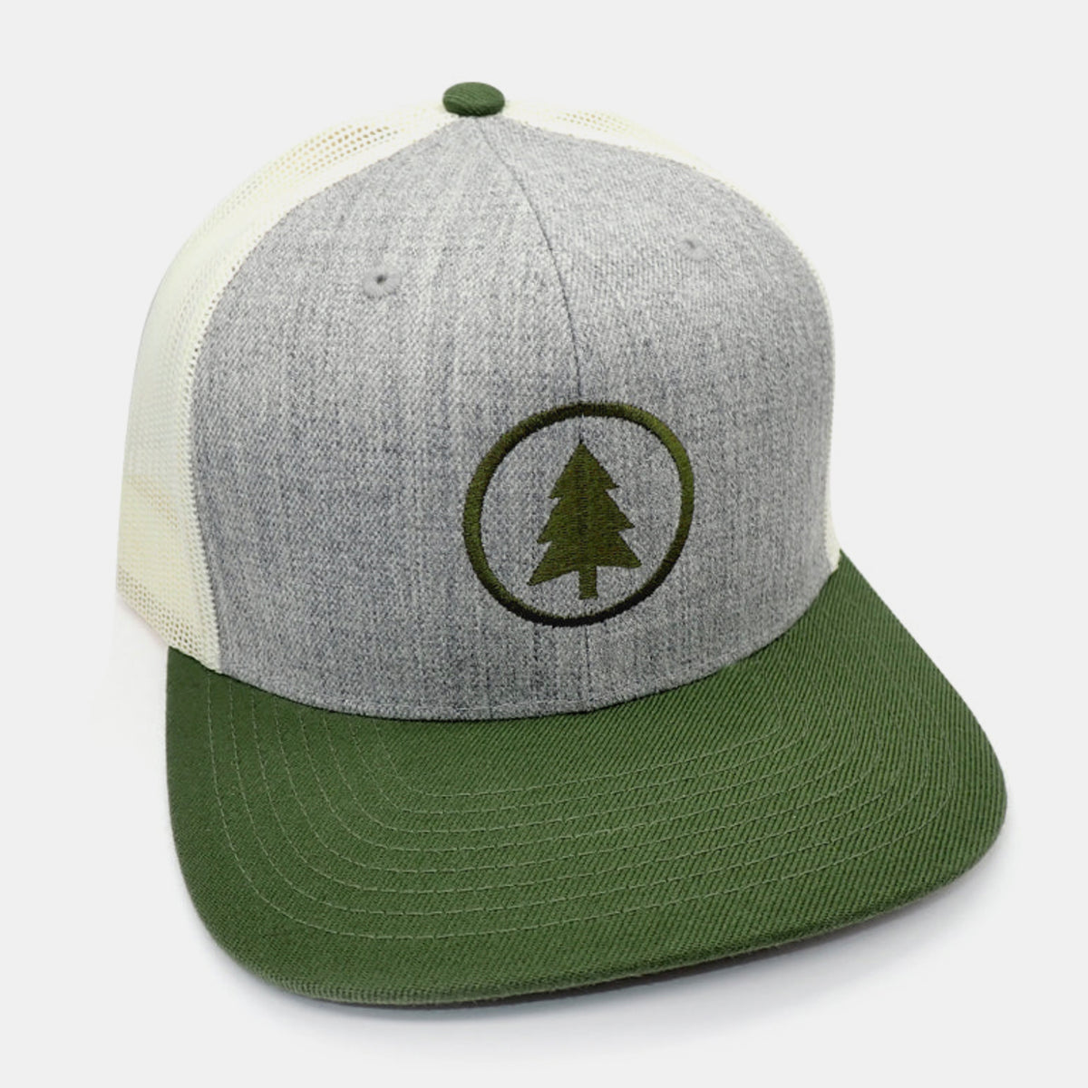 Classic Tree Grey Tri-Tone Trucker Cap – Black Lantern