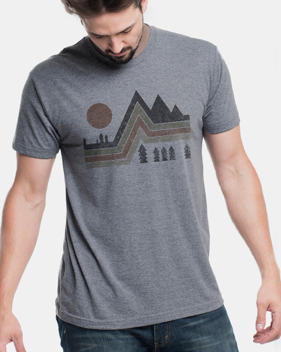 Men's Vintage Mountain T-Shirt – Black Lantern