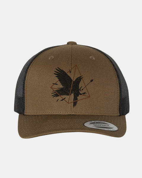 Raven & Arrow Saddle & Brown Trucker Cap | Black Lantern