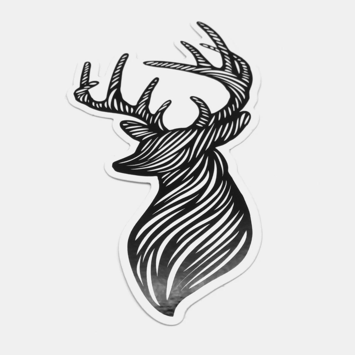 Rustic Deer Outdoor Sticker | Black Lantern Vinyl Decals
