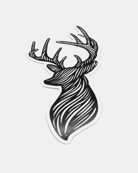 Rustic Deer Outdoor Sticker | Black Lantern Vinyl Decals